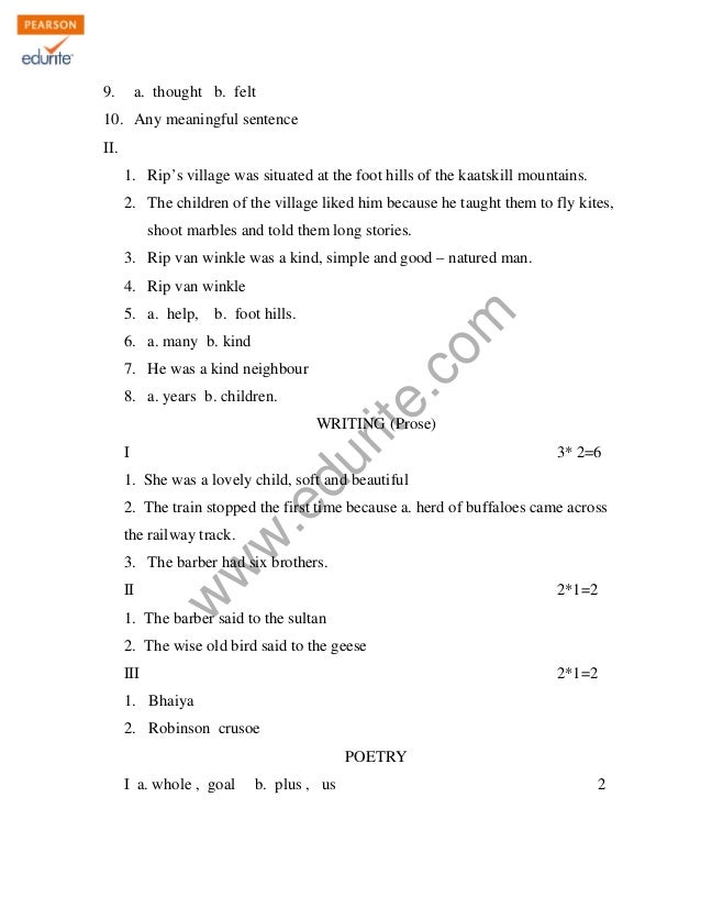 Class 5 Cbse English Question Paper