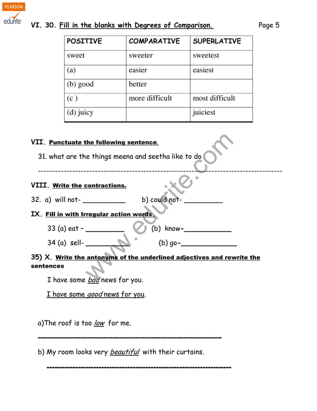 Class 5 Cbse English Question Paper Term 2 Class 5 Cbse English Question Paper Term 2