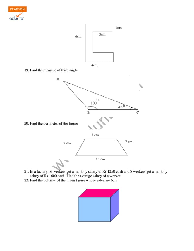 Class 5 Cbse Maths Sample Paper Term 2 Model 1 | PDF | Physics | Science