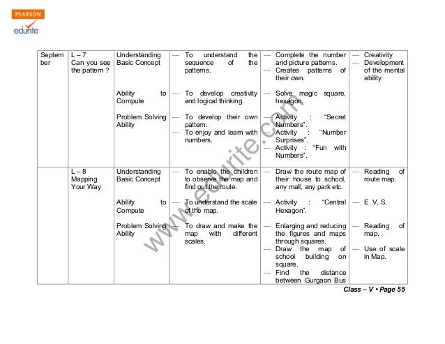 Class 5 Cbse Maths Syllabus 2010 11