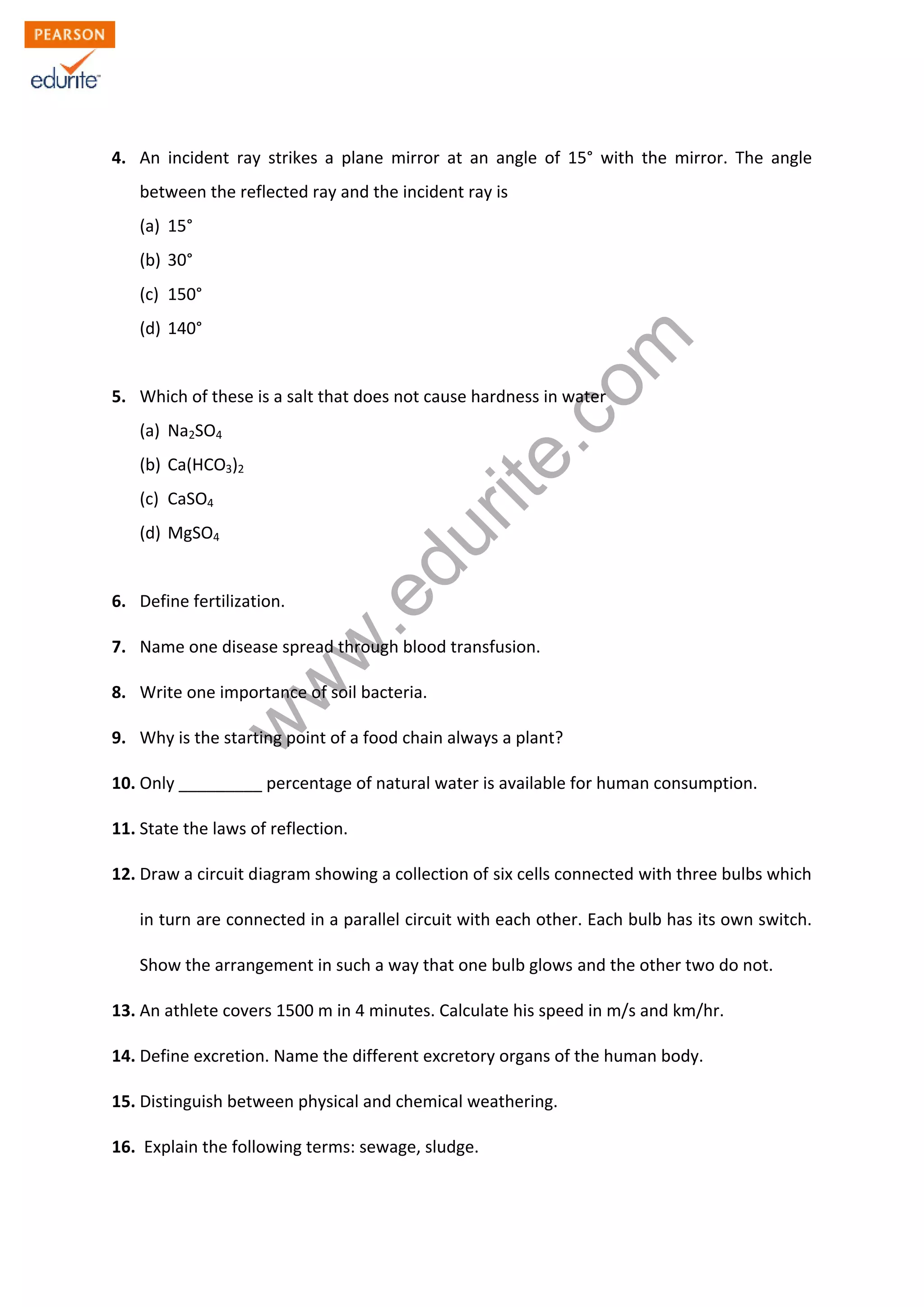 Class 7 Cbse Science Sample Paper Term 2 Model 2 | PDF | Chemistry ...