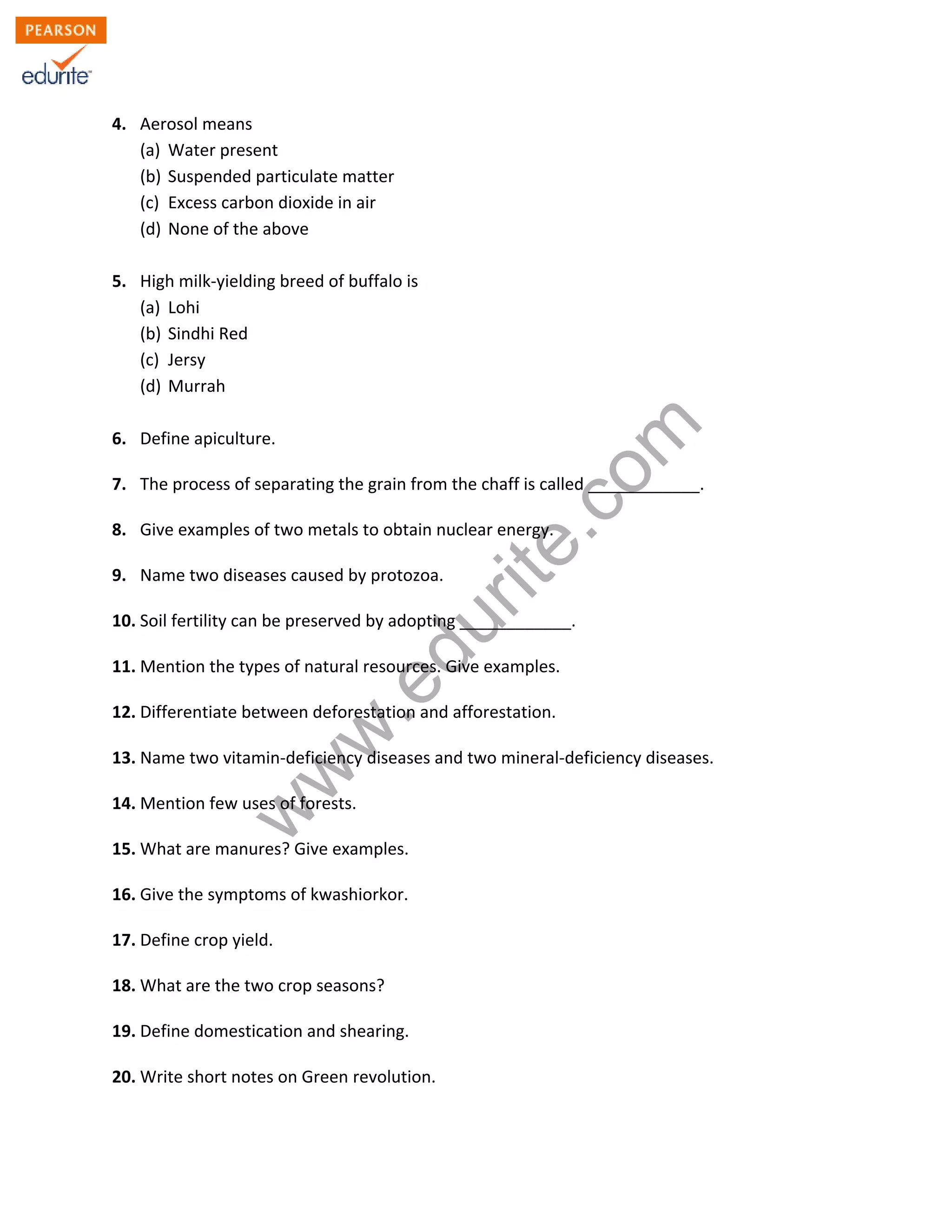 Class 8 Cbse Biology Sample Paper Term 2 Model 2 | PDF