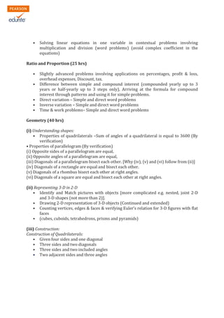 Class 8 Cbse Maths Syllabus 2011-12 | PDF