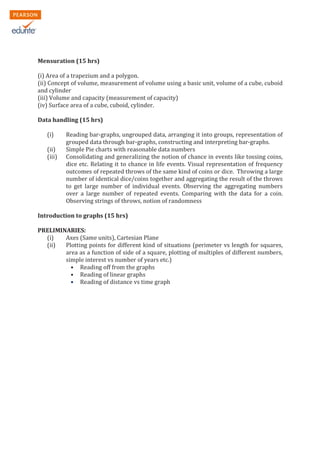 Class 8 Cbse Maths Syllabus 2011-12 | PDF