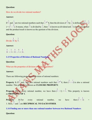 Cbse class-8th-rational numbers-amans-maths-blogs | PDF