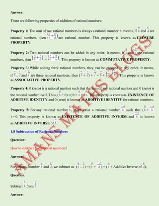 Cbse class-8th-rational numbers-amans-maths-blogs | PDF