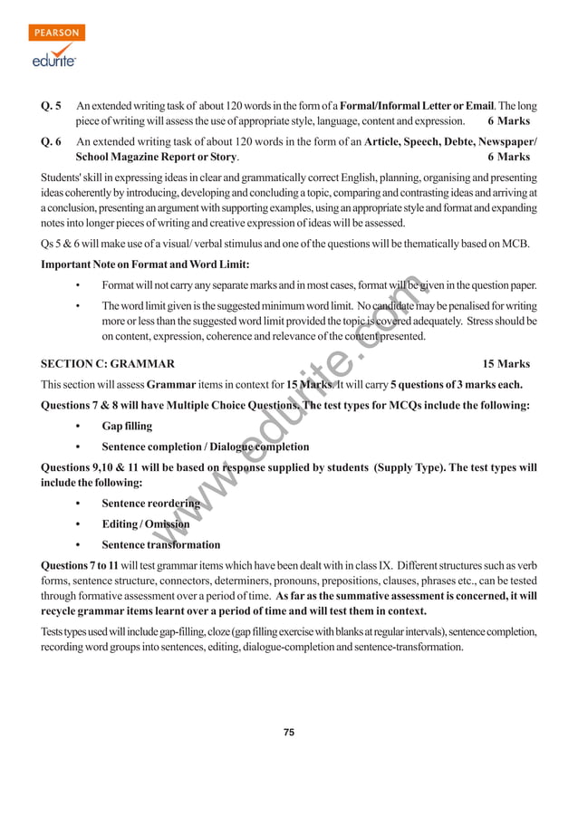 Class 9 Cbse English Communication Syllabus 2012-13 | PDF