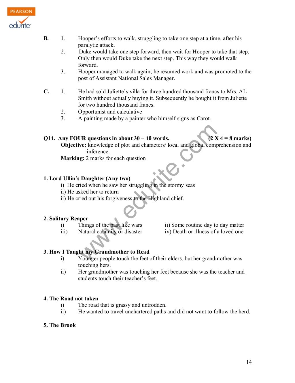 Class 9 Cbse English Communicative Sample Paper Term 1 2011