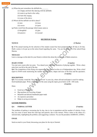 Class 9 Cbse English Communicative Term 2 Sample Paper 2012-13 | PDF