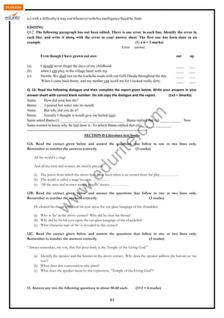 Class 9 Cbse English Communicative Term 2 Sample Paper 2012-13 | PDF