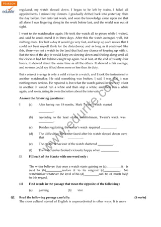 Class 9 Cbse English Communicative Question Paper Term 1 2011 | PDF