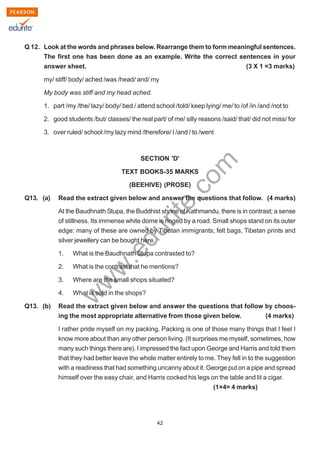 Class 9 Cbse English Language Literature Sample Paper Term 2 | PDF