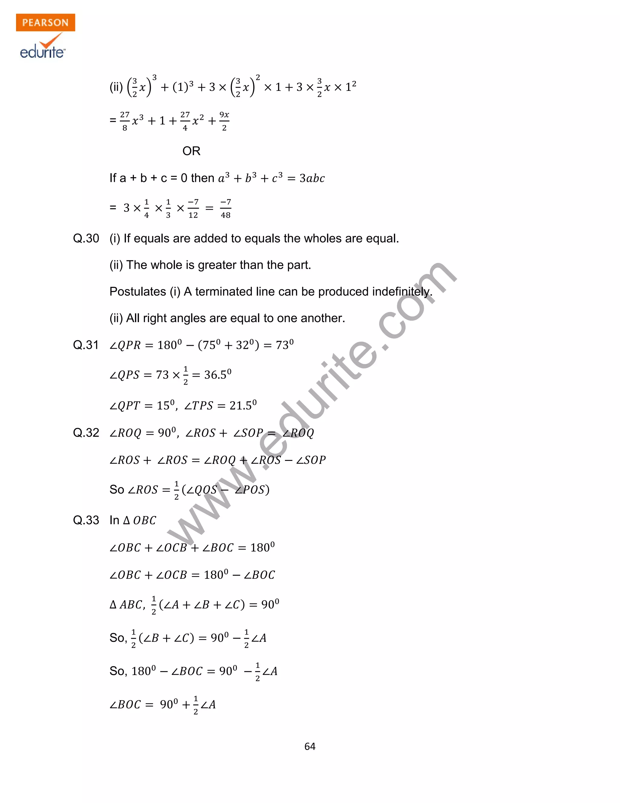 Class 9 Cbse Maths Sample Paper Term 1 Model 1 | PDF