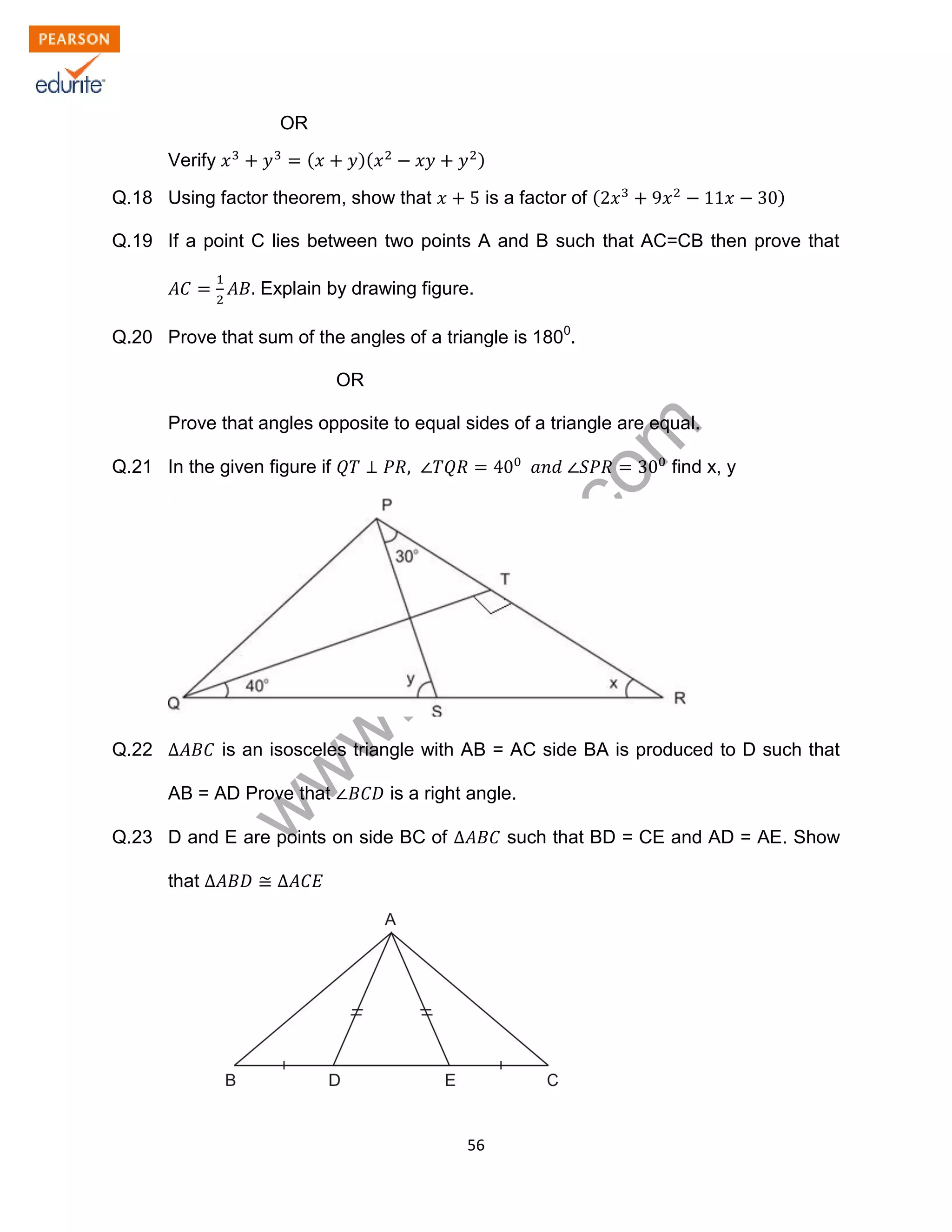 Class 9 Cbse Maths Sample Paper Term 1 Model 1 | PDF