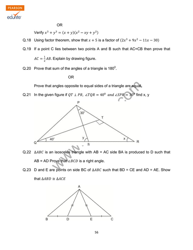 Class 9 Cbse Maths Sample Paper Term 1 Model 1 | PDF | Physics | Science
