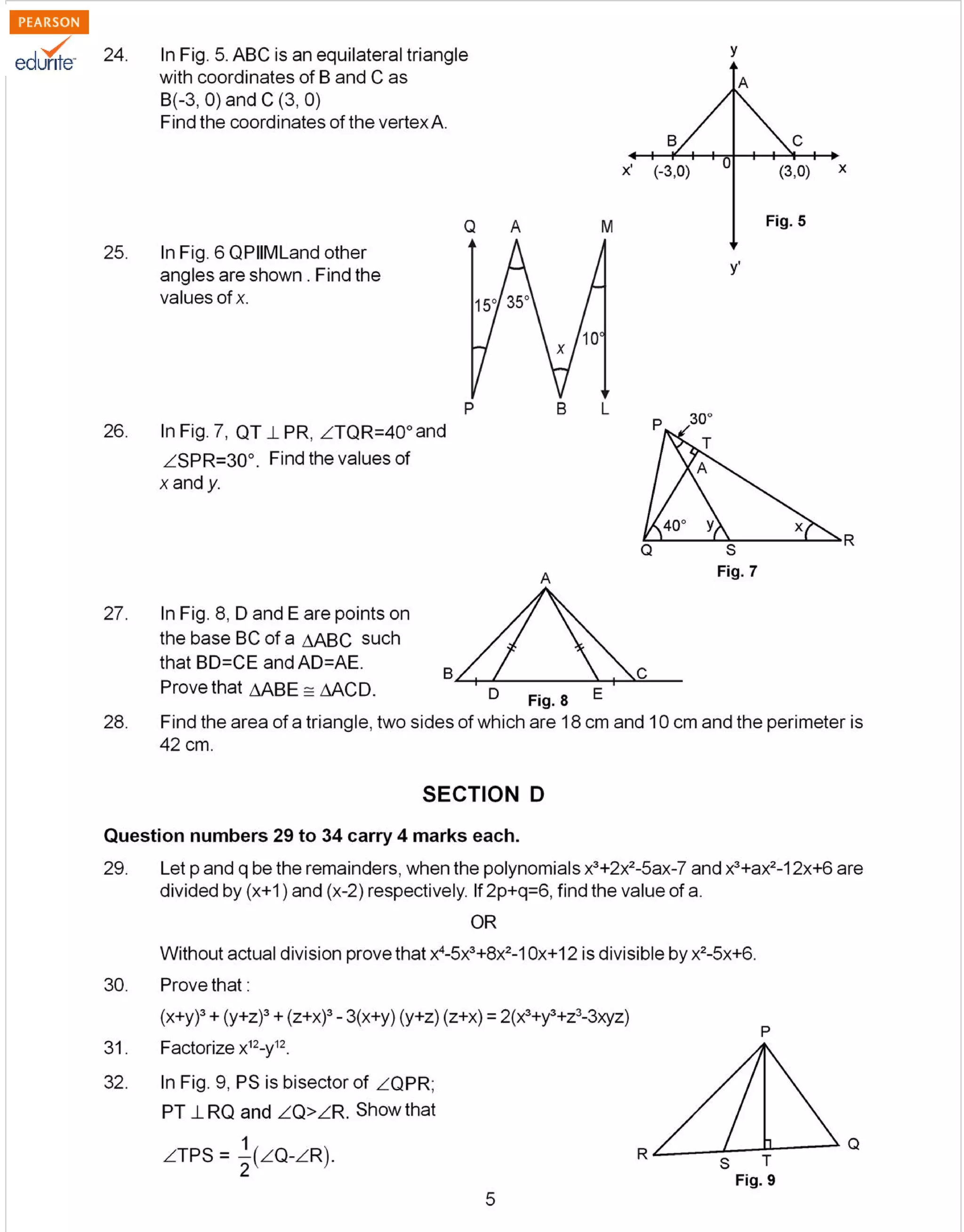Class 9 Cbse Maths Sample Paper Term 1 | PDF