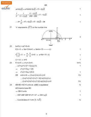 Class 9 Cbse Maths Sample Paper Term 1 | PDF