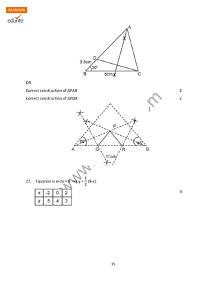 Class 9 Cbse Maths Sample Paper Term 2 | PDF