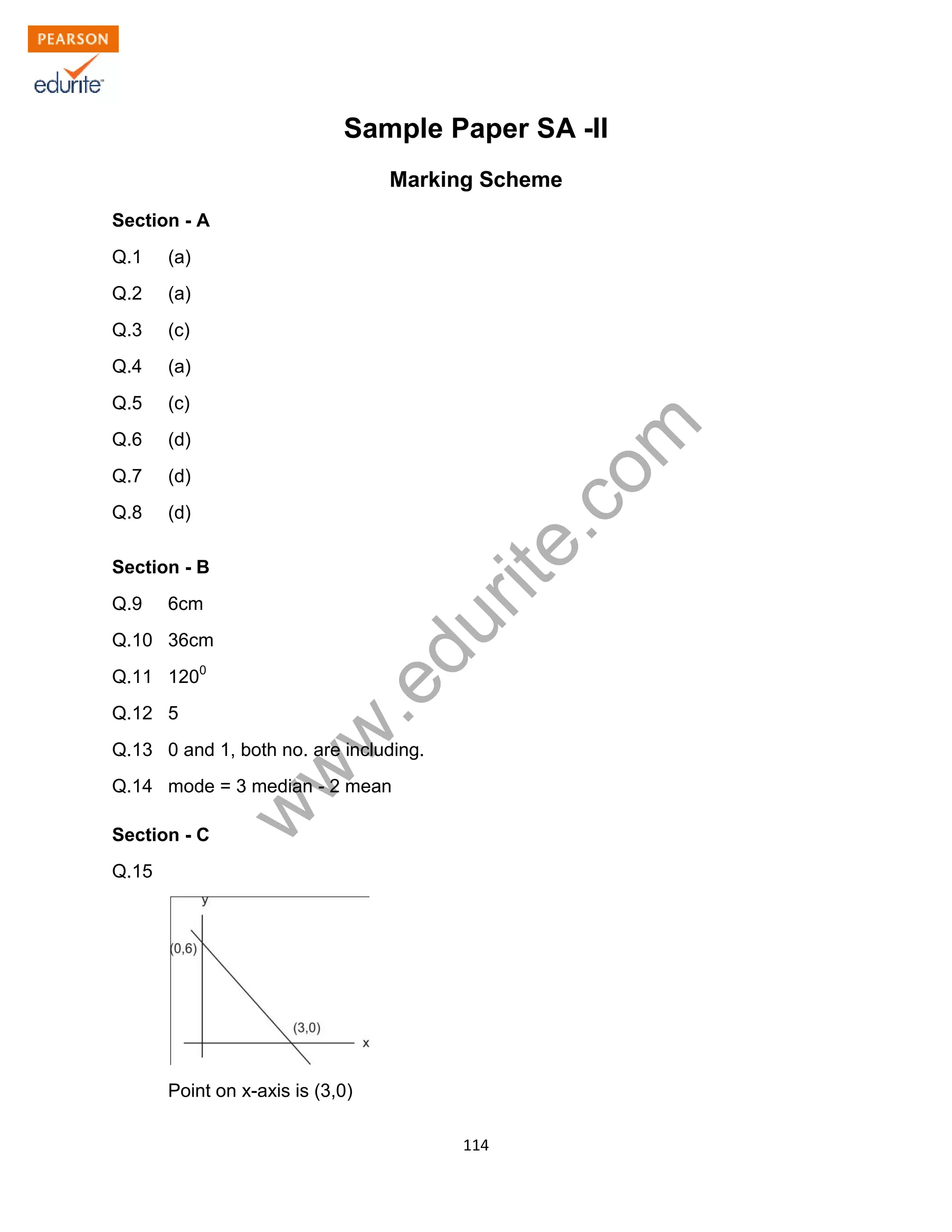 Class 9 Cbse Maths Sample Paper Term 2 Model 1 | PDF