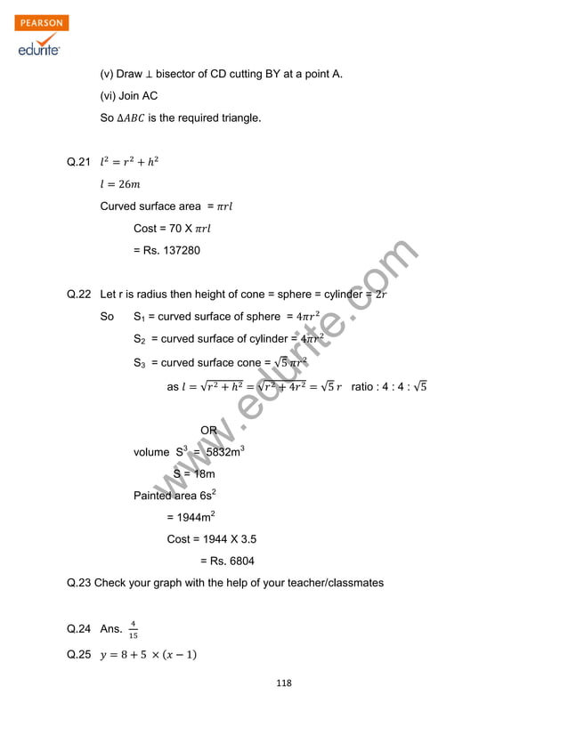 Class 9 Cbse Maths Sample Paper Term 2 Model 1 | PDF