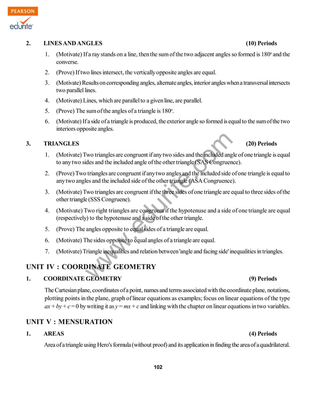 Class 9 Cbse Maths Syllabus 2010-11 | PDF | Physics | Science