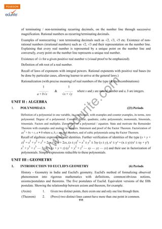 Class 9 Cbse Maths Syllabus 2011-12 | PDF