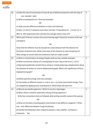Class 9 Cbse Science Sample Paper Term 2 Model 1 | PDF