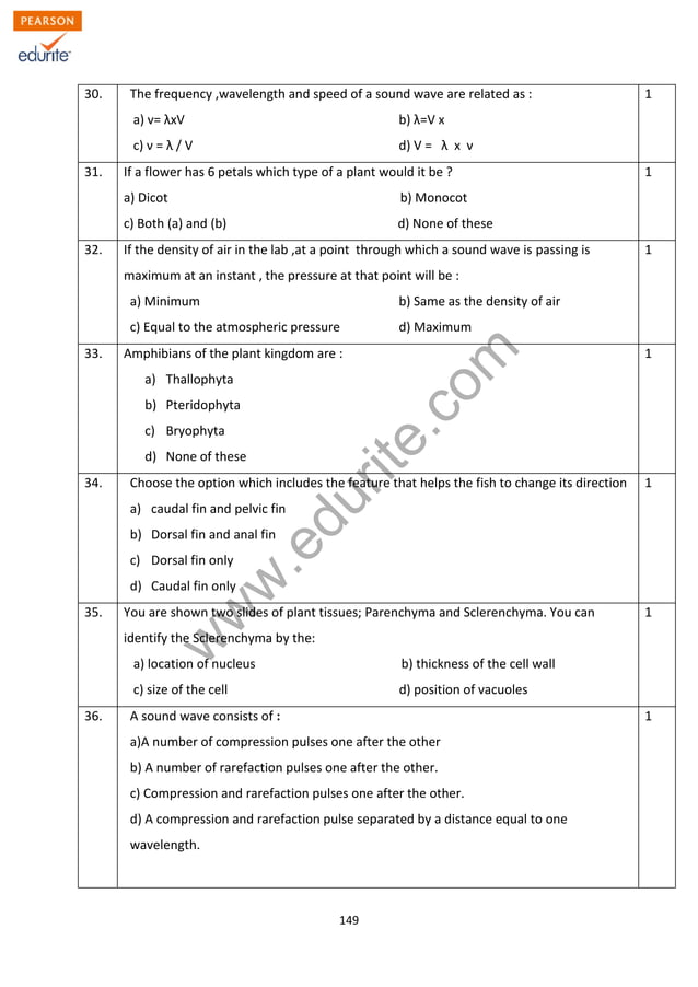 Class 9 Cbse Science Sample Paper Term 2 Model 1 | PDF