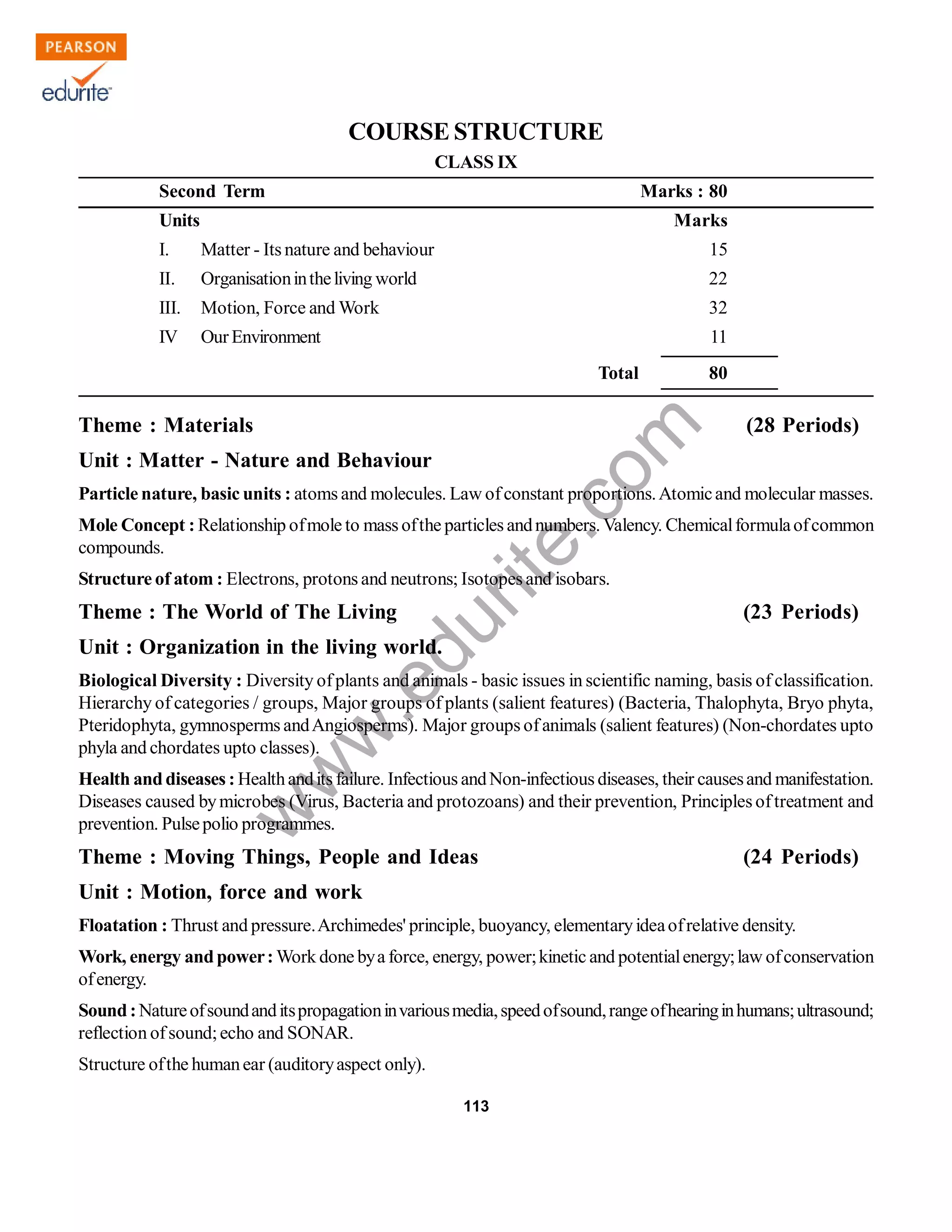 Class 9 Cbse Science Syllabus 2010 11 Pdf