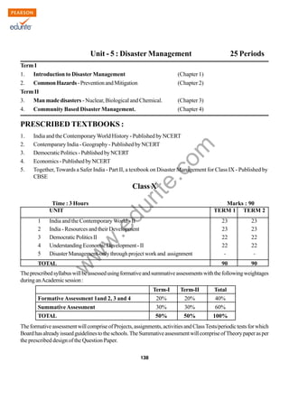 Class 9 Cbse Social Science Syllabus 2012-13 | PDF