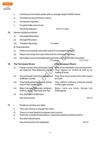 Class 9 Cbse Social Science Sample Paper Term 1 2011 | PDF