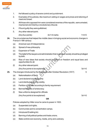 Class 9 Cbse Social Science Sample Paper Term 1 2011 | PDF