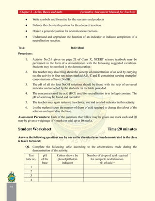 Comprehensive Formative Assessment Manual for Chemical Reactions ...