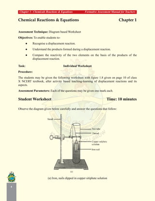 Comprehensive Formative Assessment Manual for Chemical Reactions ...