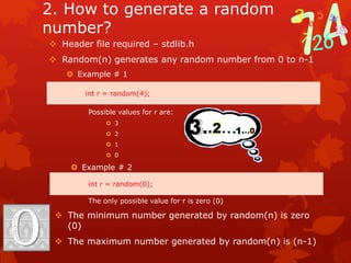 CBSE, Grade12, Computer Science, Random Numbers - Notes | PPT