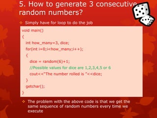 CBSE, Grade12, Computer Science, Random Numbers - Notes | PPT