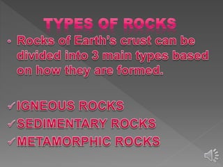 Cbse :Grade 5 ROCKS AND MINERALS | PPTX