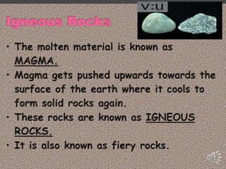 Cbse :Grade 5 ROCKS AND MINERALS | PPTX