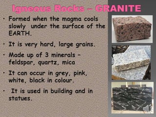 Cbse :Grade 5 ROCKS AND MINERALS | PPTX