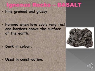 Cbse :Grade 5 ROCKS AND MINERALS | PPTX