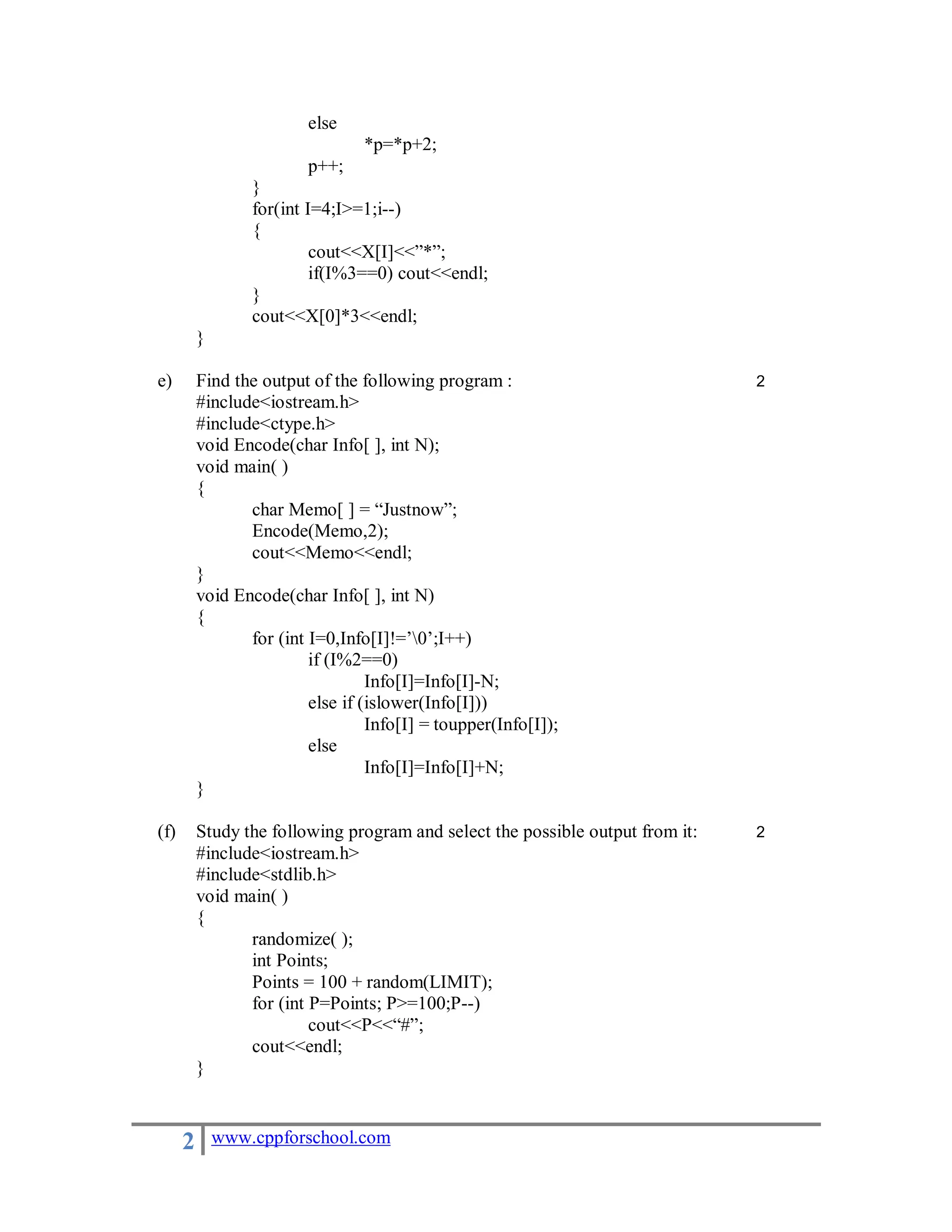 Cbse question-paper-computer-science-2009 | PDF | Programming Languages | Computing