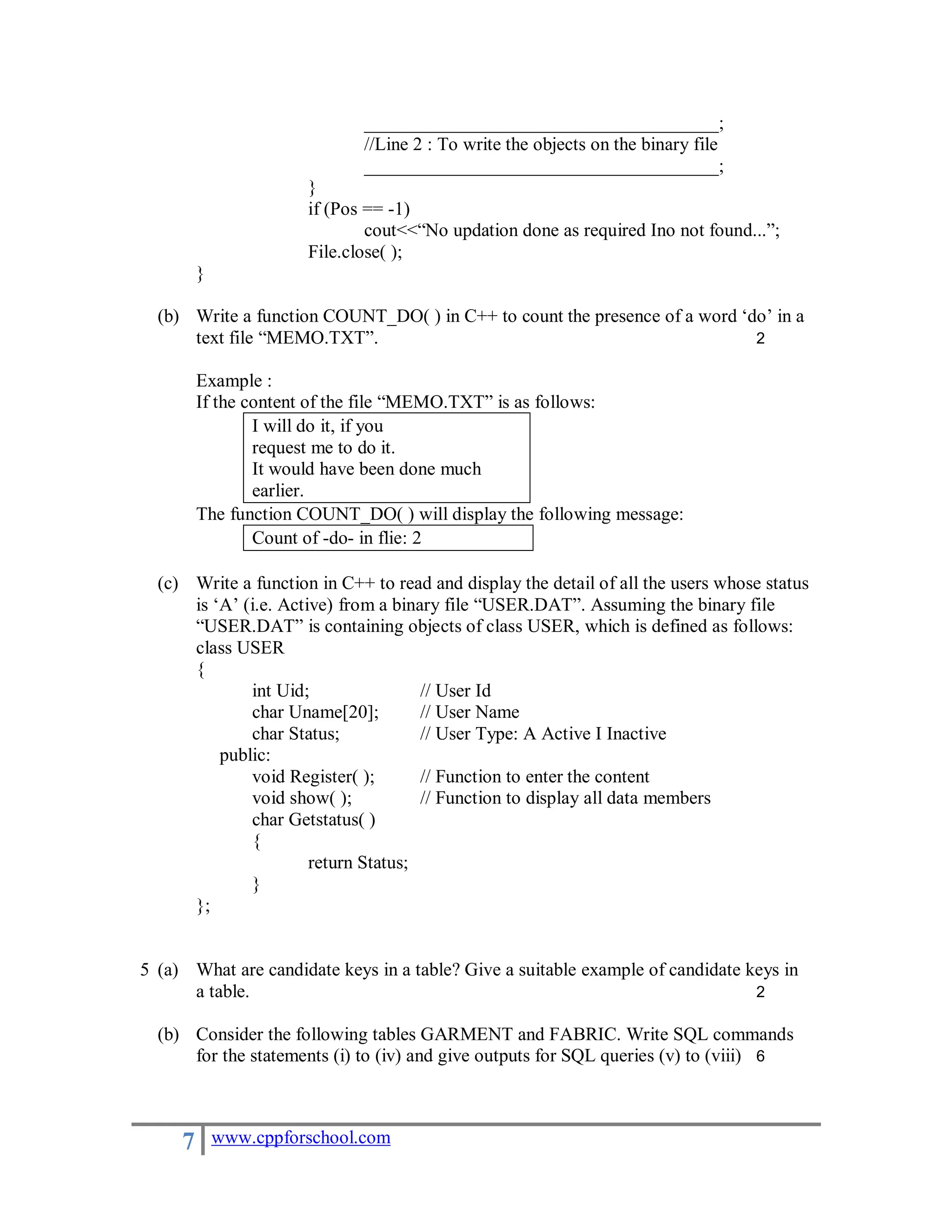 Cbse question-paper-computer-science-2009 | PDF | Programming Languages | Computing