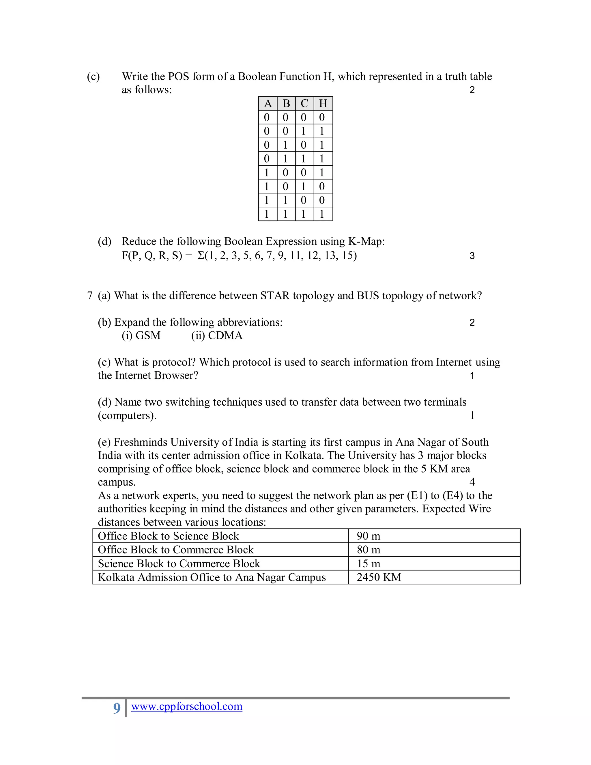 Cbse question-paper-computer-science-2009 | PDF | Programming Languages | Computing