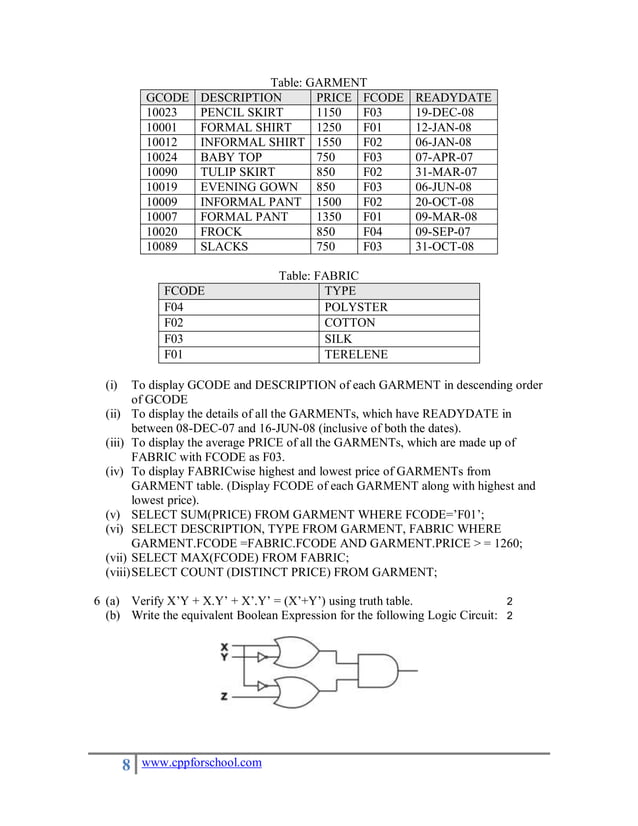Cbse question-paper-computer-science-2009 | PDF | Programming Languages | Computing