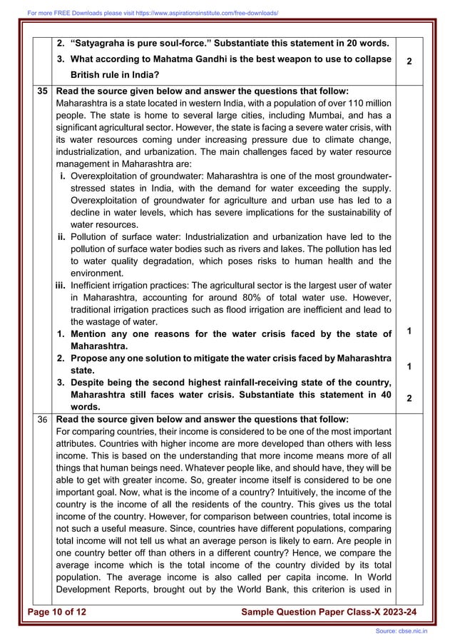 CBSE-Sample-Paper-2024-Class-10-Social-Science-SST-SQP.pdf | Political ...