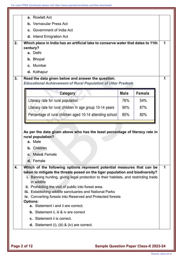 CBSE-Sample-Paper-2024-Class-10-Social-Science-SST-SQP.pdf | Political ...