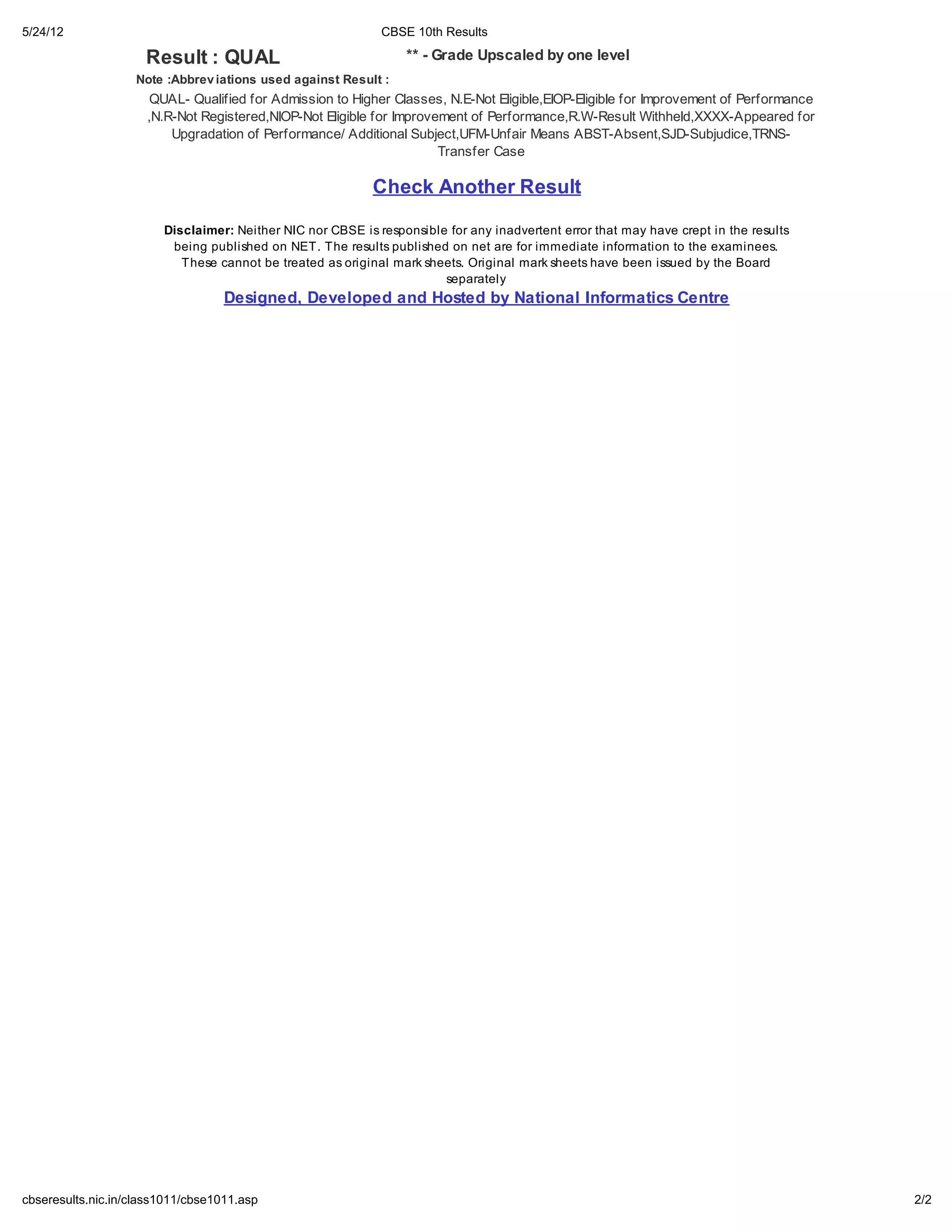 Cbse 10th results nitesh | PDF