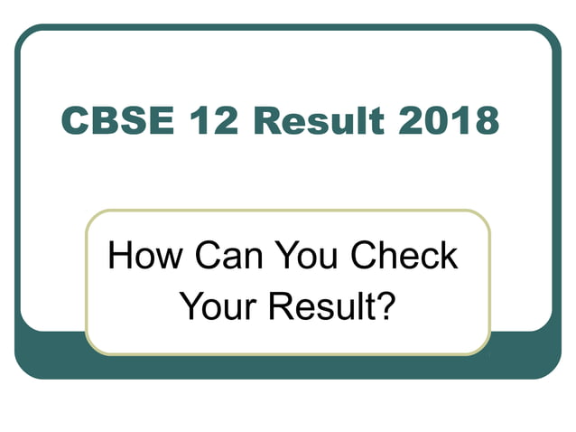 Cbse 12 results | PPT