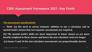 Cbse Assessment Framework for Science, Mathematics and English for ...