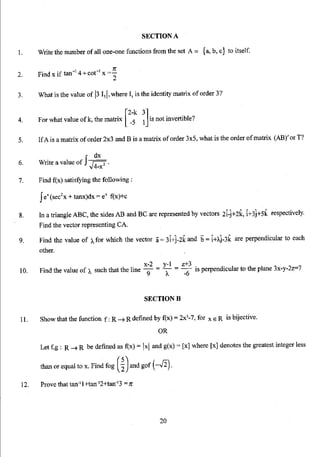 Cbse blue print maths | PDF